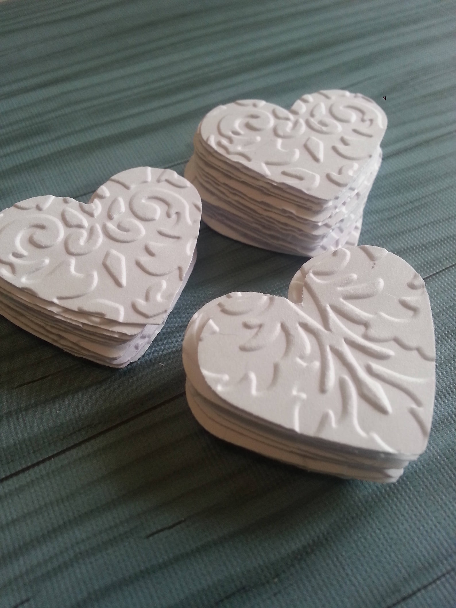 White Hearts, Embossed Hearts, Paper Hearts, Heart Punches, Heart Die ...