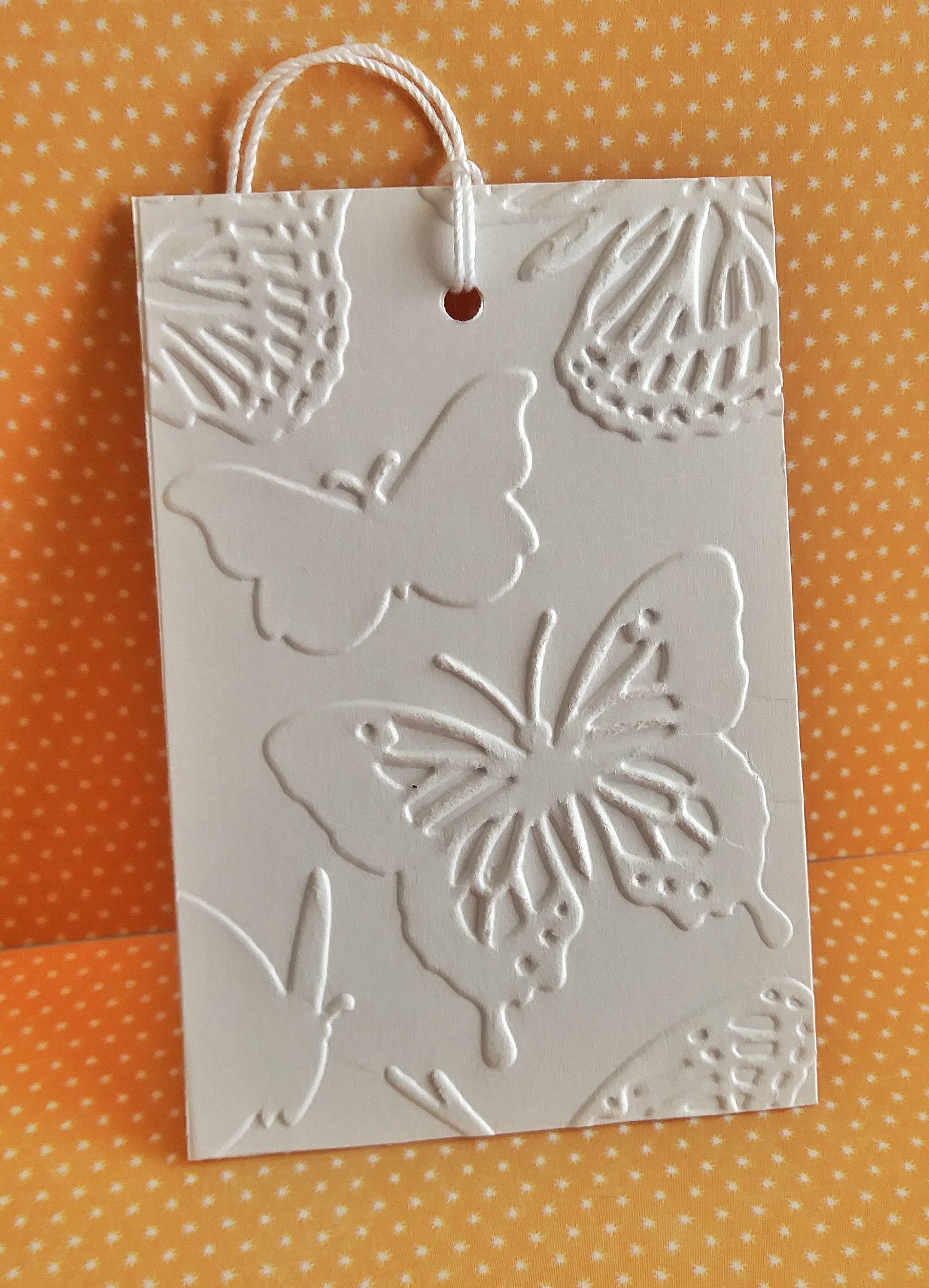 Butterfly Tags, Butterfly Gift Tags, Embossed Butterfly Favor Tags ...