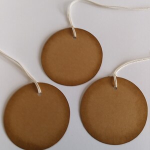 Kraft Circle Gift Tags, Favor Tags, Kraft Tags, 2" Circle Tags, Rustic ...