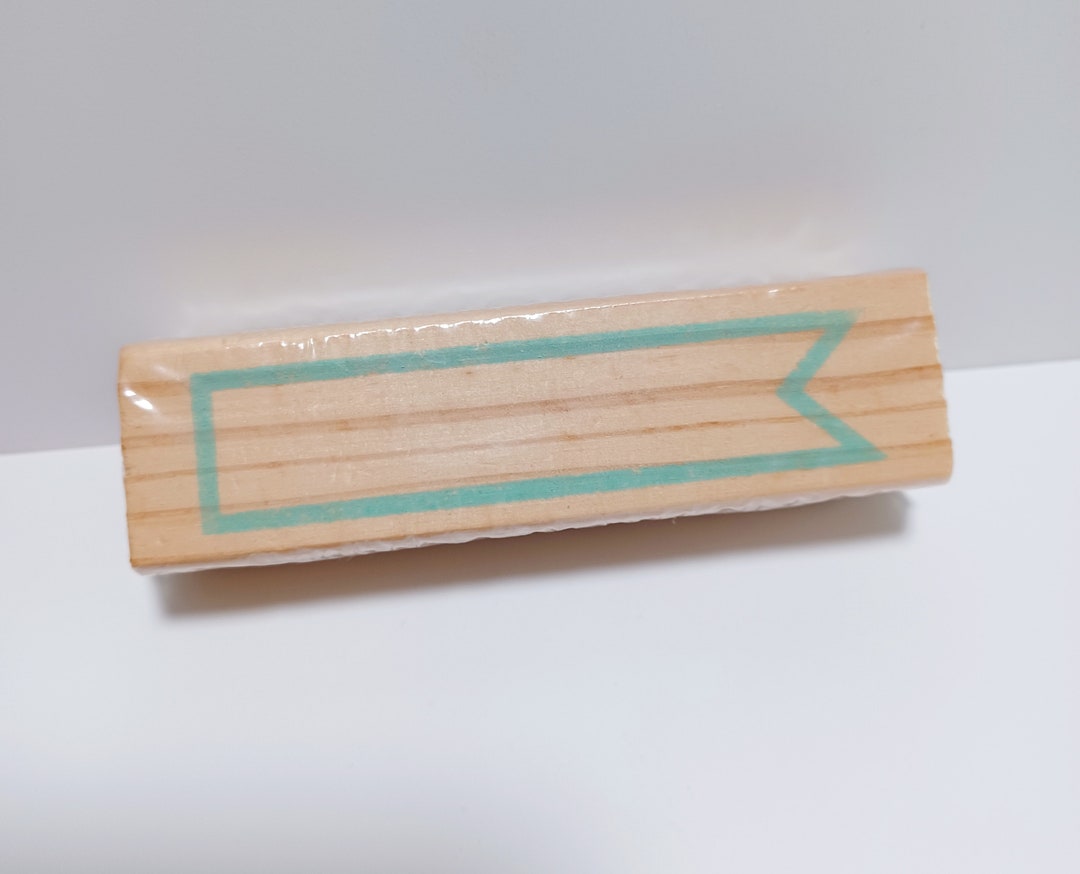 Banner Flag Rubber Stamp, Tag Stamp, Flag Stamp, Cardmaking Stamp, Size ...