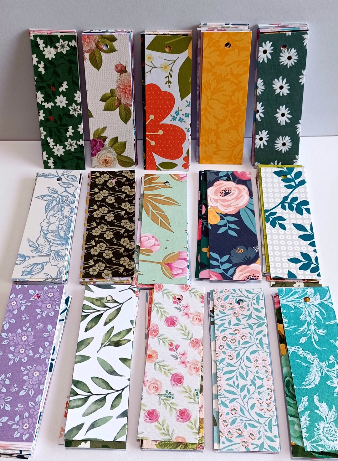 Floral Gift Tags, Bulk Floral Gift Tags, Skinny Tags, Price Tags, Gift ...