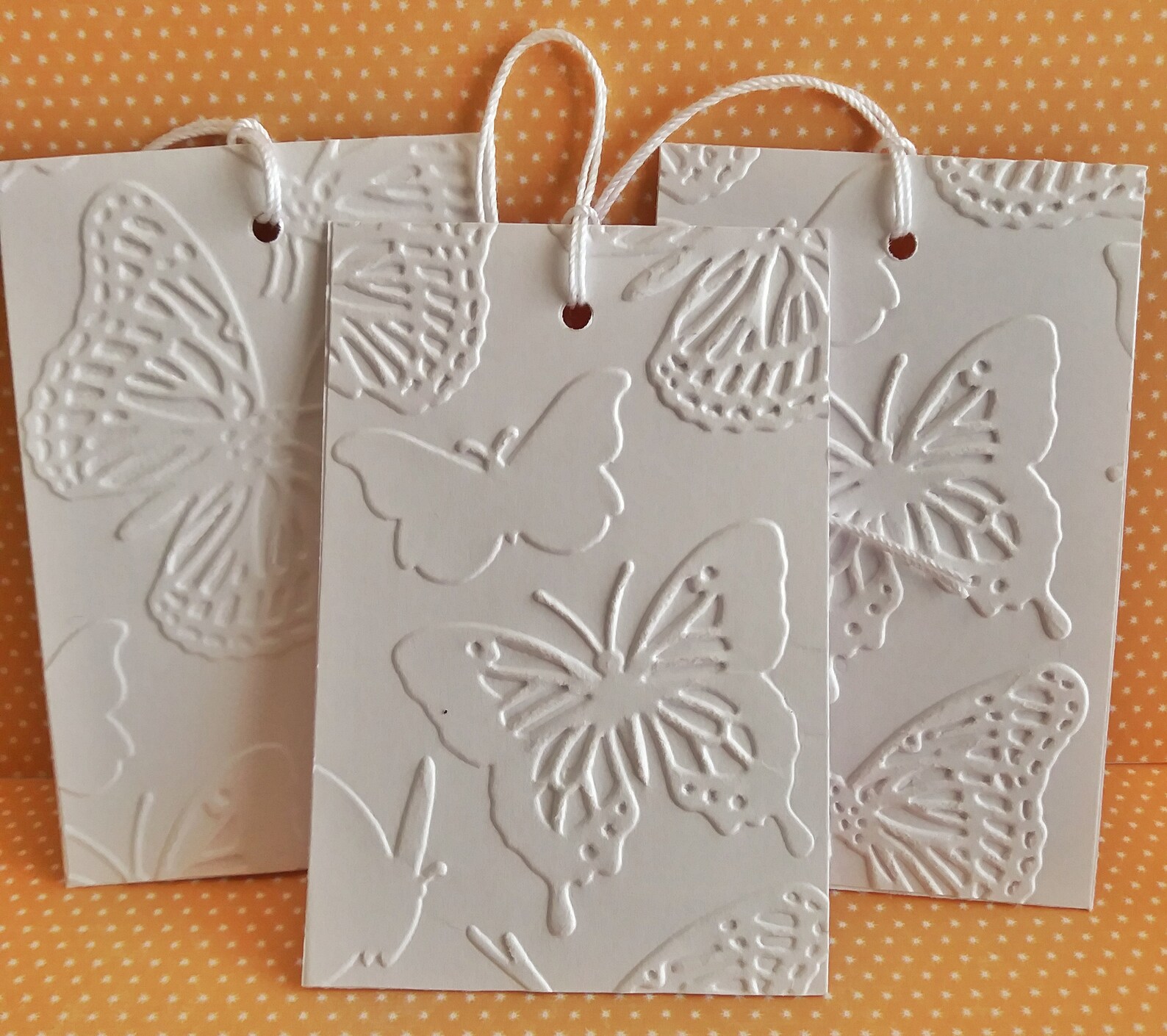 Butterfly Tags Butterfly Gift Tags Embossed Butterfly Favor - Etsy