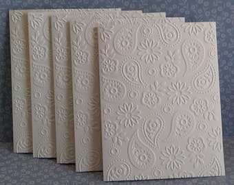 Embossed White Cards - Etsy
