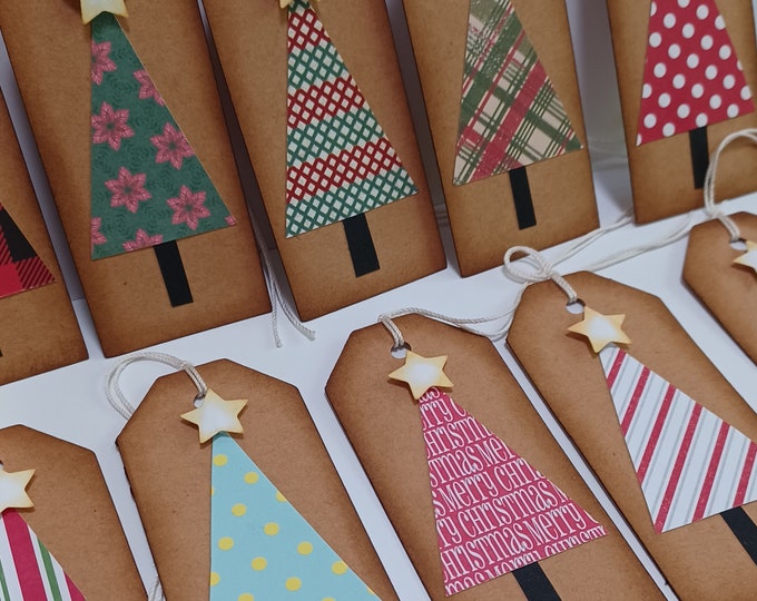 Christmas Tree Tags, Christmas Tags, Holiday Tags, Gift Tags, Rustic ...