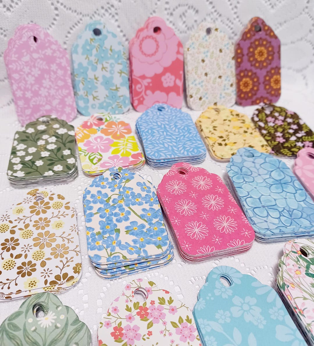 Floral Gift Tags, Variety Gift Tag, Bulk Gift Tags, Flower Gift Tag ...