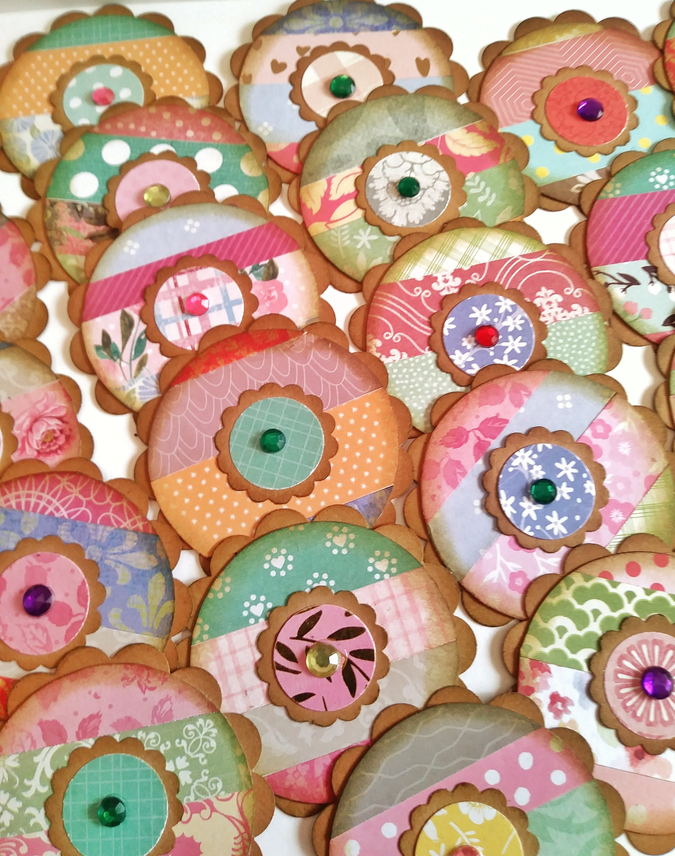 Paper Flower Embellishments Junk Journal Flowers Flower - Etsy UK