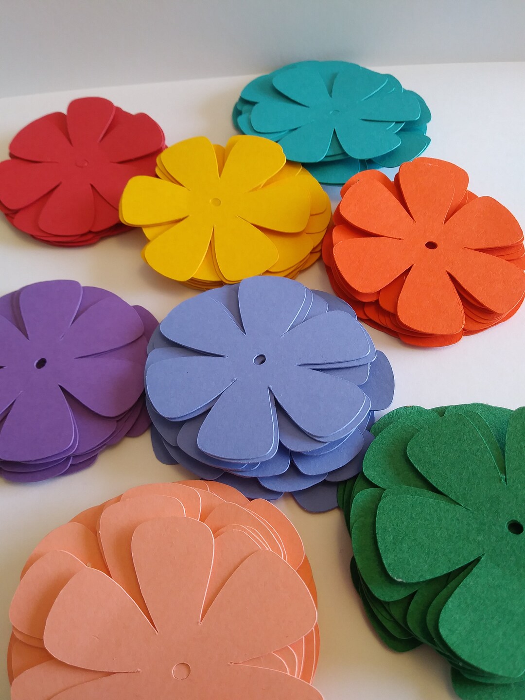 Flower Die Cuts, 2" Flowers, Hawaiian Flowers, Flower Cut Outs, Paper ...