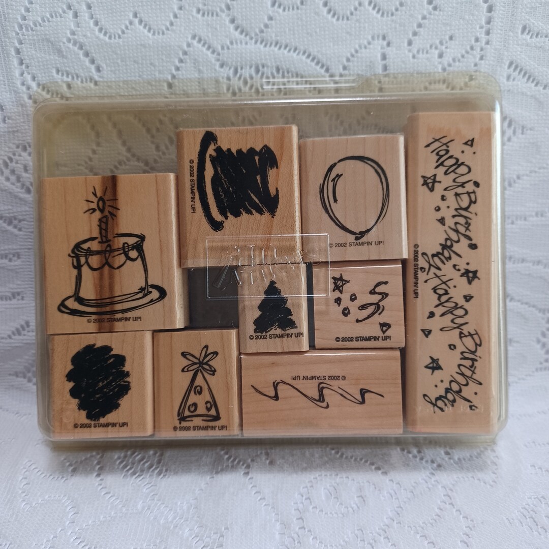 Stampin' Up! Sketch a Party Rubber Stamp Set, Birthday Stamps, Two-step ...