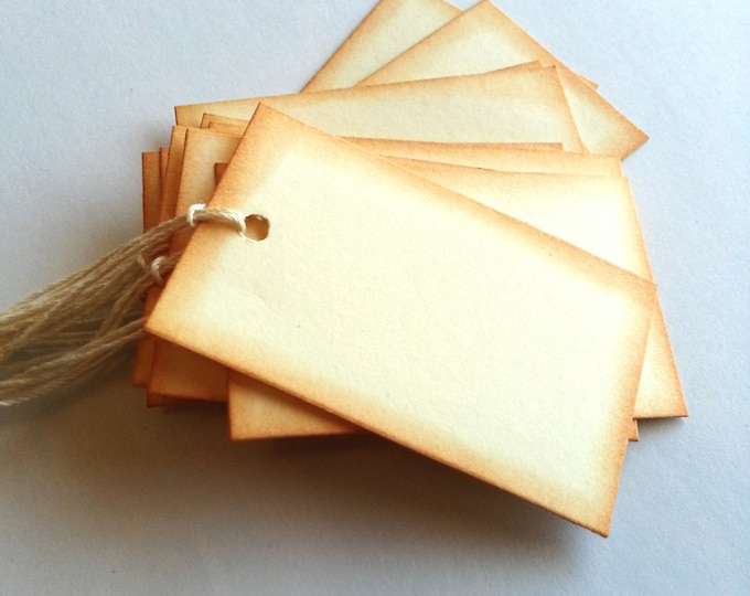 Blank Tags, Gift Tags, Blank Favor Tags, Price Tags, Vintage Style ...