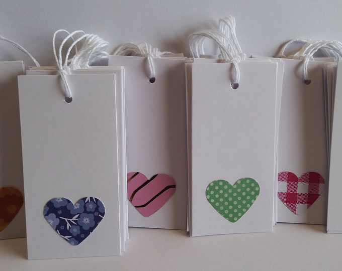 Heart Gift Tags Price Tags Heart Favor Tags Heart Hang - Etsy