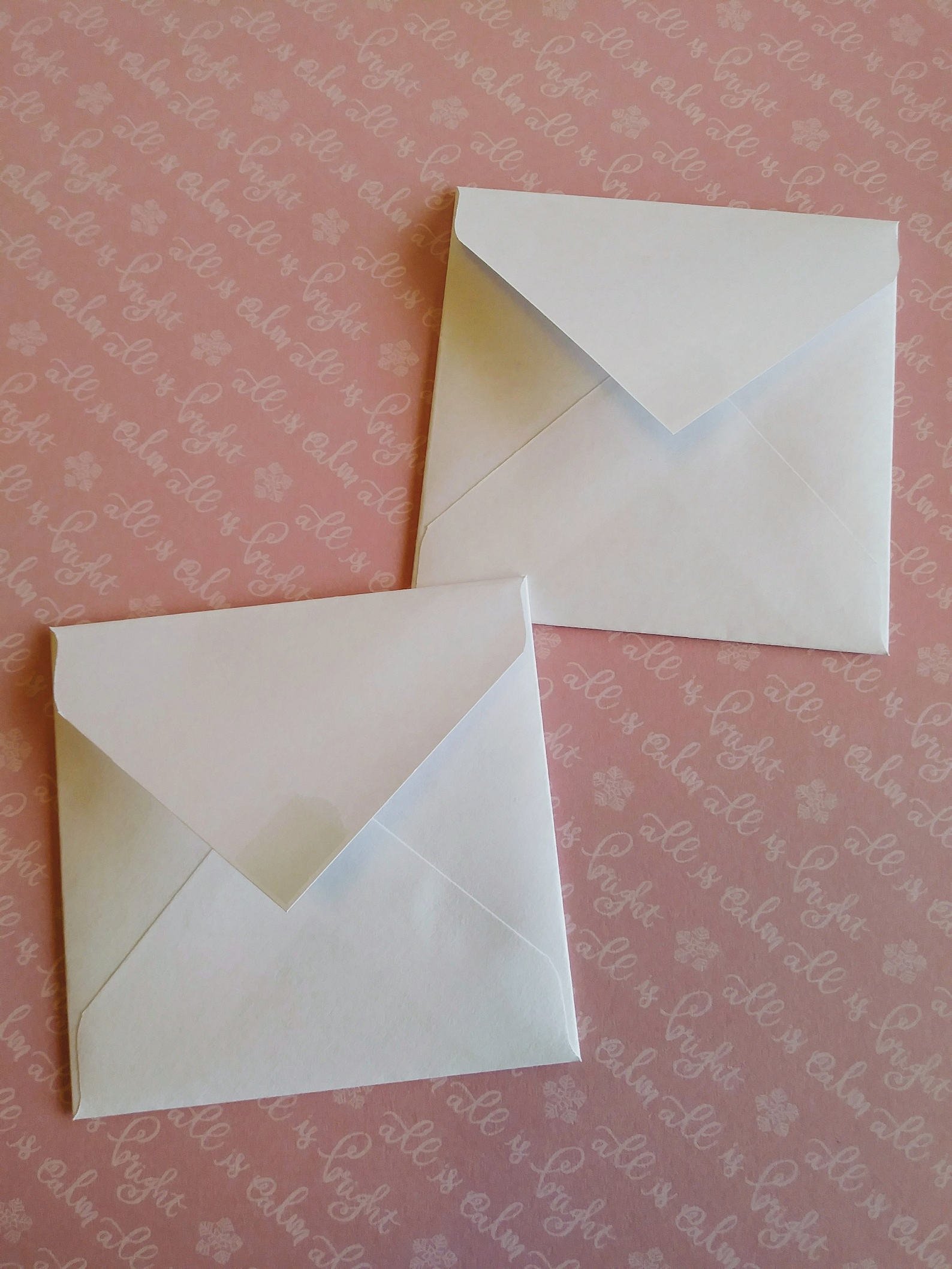 3 1/8" X 3 1 /8" White Mini Envelopes, Handmade Mini Envelopes, Small ...