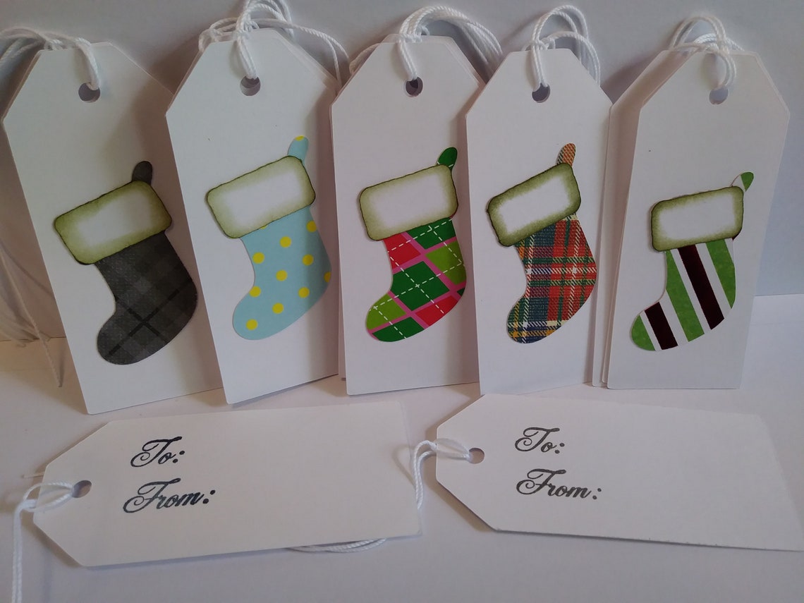 Christmas Stocking Tags Christmas Tags Holiday Tags Gift - Etsy