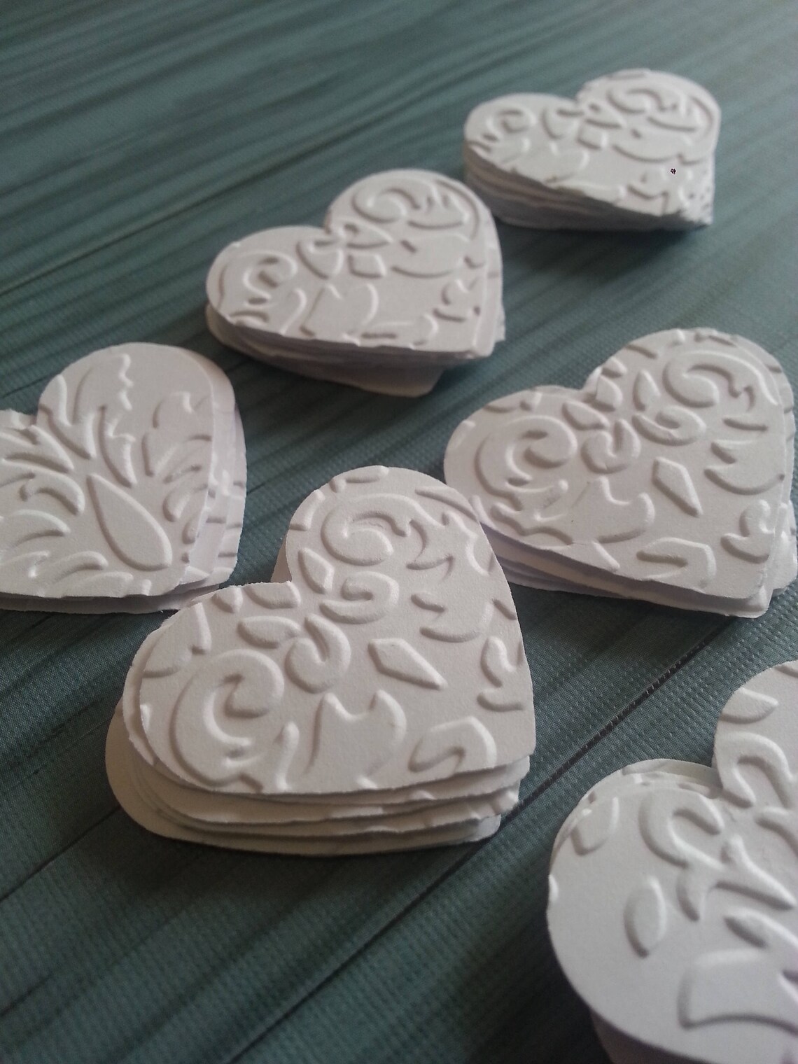 White Hearts, Embossed Hearts, Paper Hearts, Heart Punches, Heart Die ...