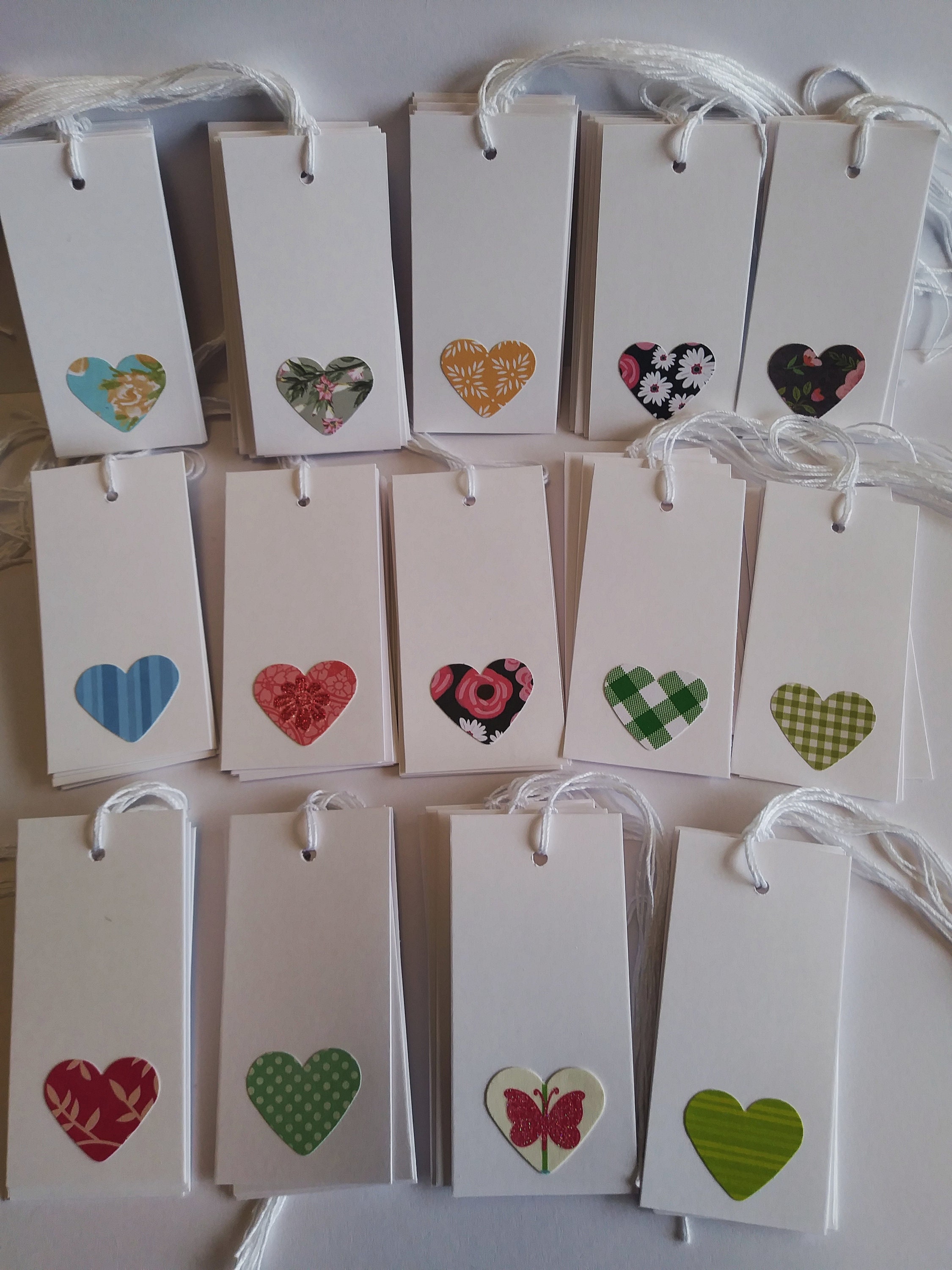 Heart Gift Tags, Price Tags, Heart Favor Tags, Heart Hang Tags, White ...