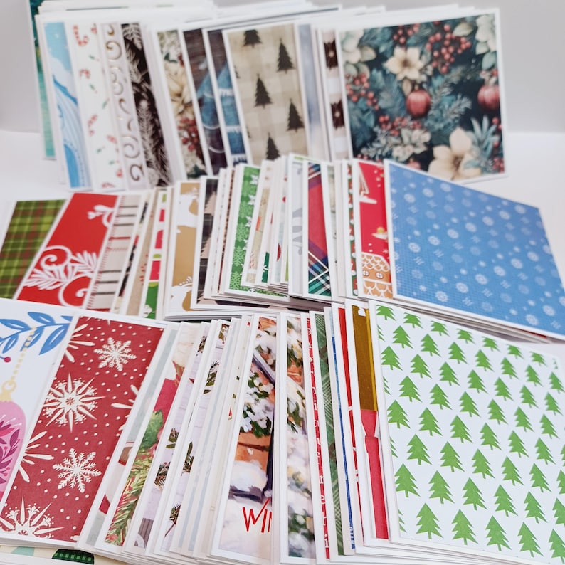 Christmas Mini Note Cards, Bulk Mini Note Cards, Assorted Christmas ...