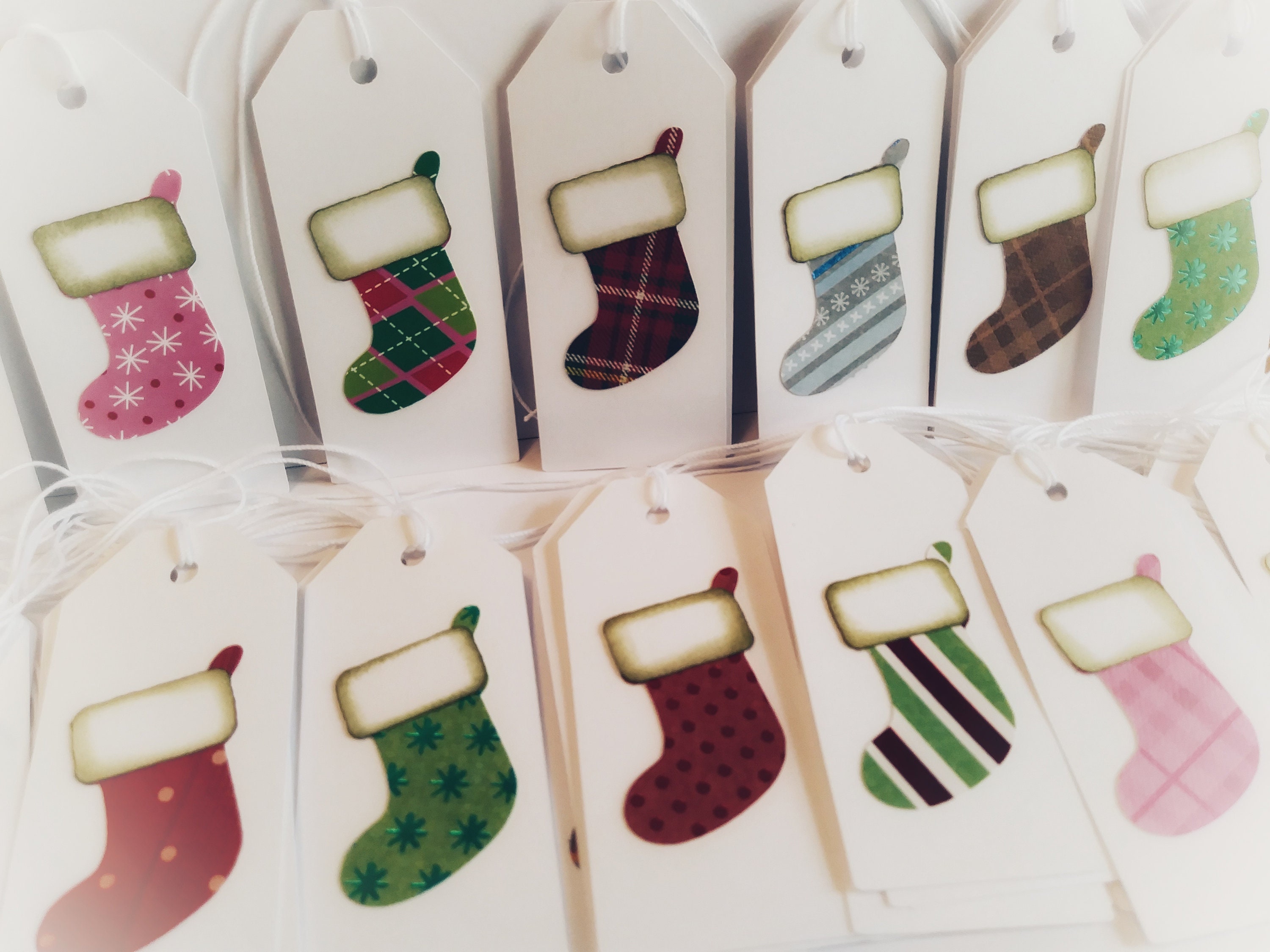 Christmas Stocking Tags Christmas Tags Holiday Tags Gift - Etsy