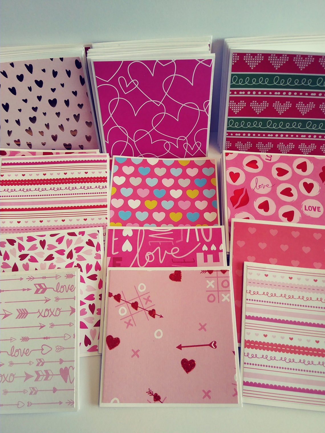 Heart Mini Note Cards Bulk Heart Mini Notecards Mini - Etsy