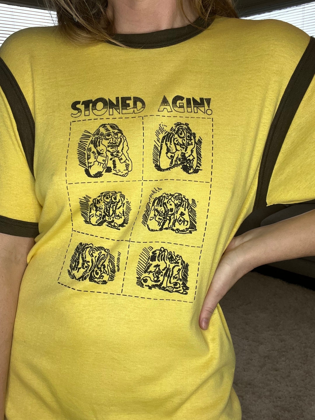 Robert Crumbs Original stoned Agin Artwork Ribbed Ringer T-shirt Rare ...