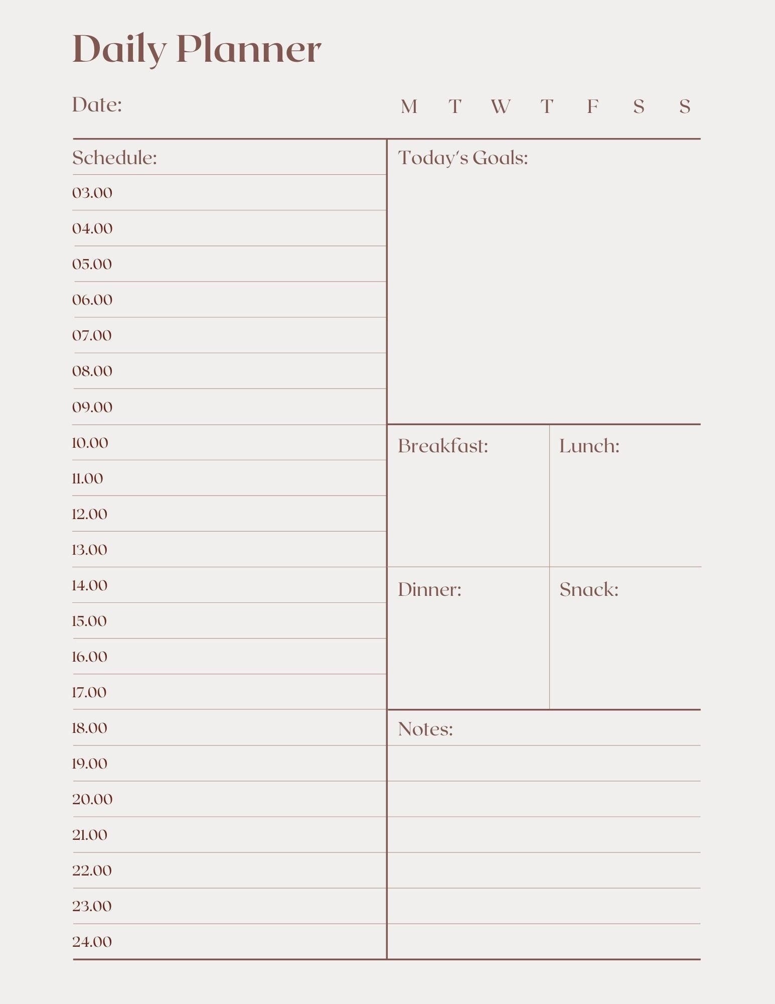 Digital Daily Planner, Daily Planner, Goodnotes Planner, PREMIUM Daily ...
