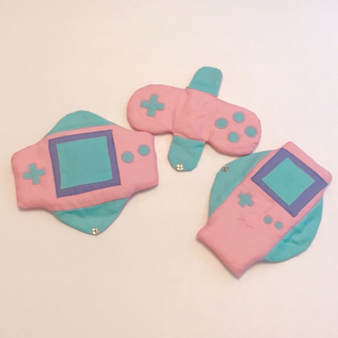 Pink Retro Gaming Period Pads 100% Cotton/plastic-free - Etsy