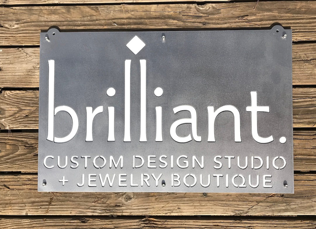 Metal Signs Large Metal Business Signs Double Layer Metal Signs ...