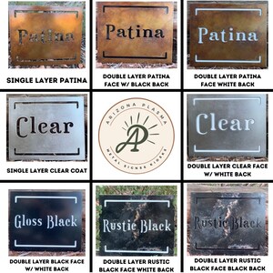 Double Layer Sign With Standoffs |metal Signs Personalized | Patina ...