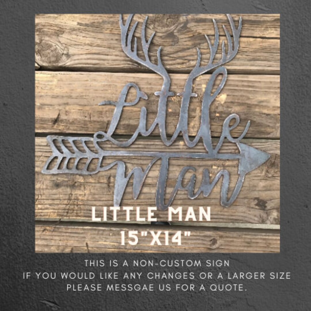 Little Man Metal Cnc Custom Sign - Etsy