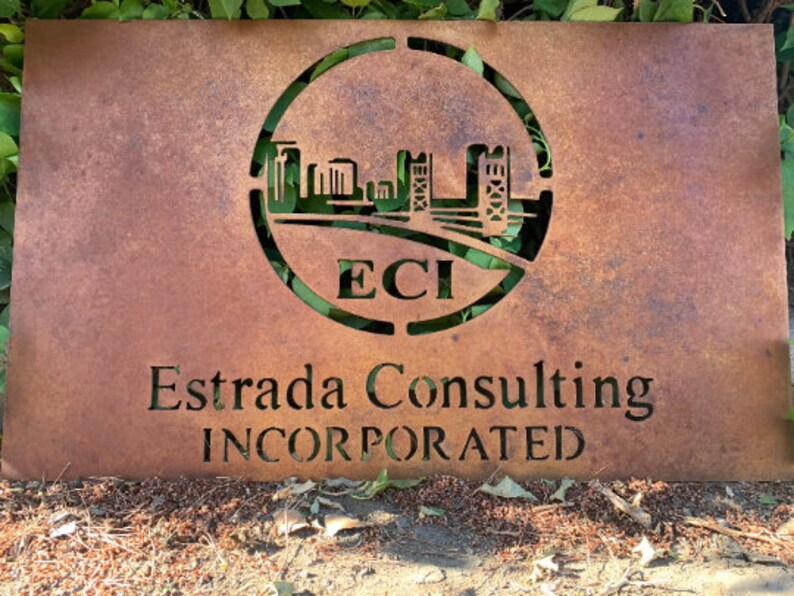 Custom Metal Business Sign | Rustic Outdoor Signage, Made in USA - Etsy
