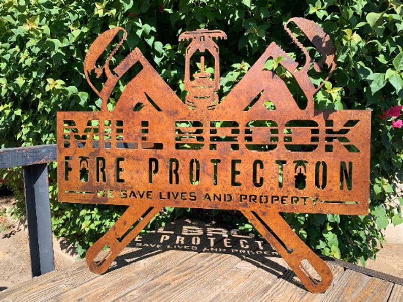 Custom Metal Business Sign | Patina Finish | Large Outdoor Sign - Etsy