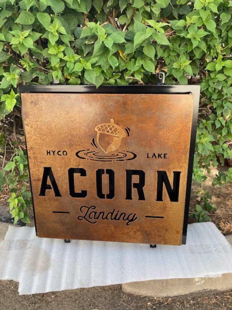 Large Custom Business Sign Double Layer Sign With Frame - Etsy