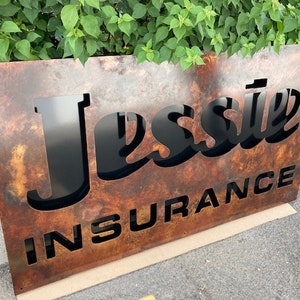 Custom Metal Business Sign Rust Metal Sign Large Metal Business Sign ...