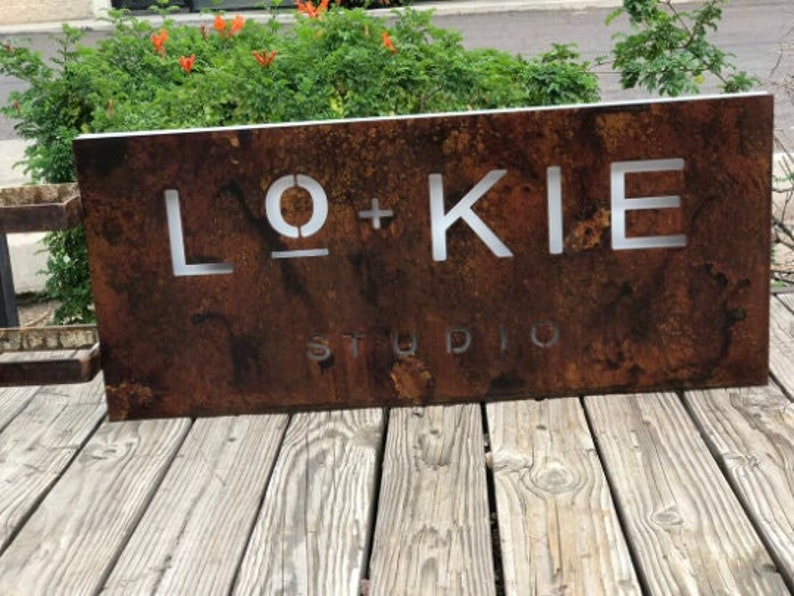Custom Metal Business Sign Metal Signs Personalized Patina - Etsy
