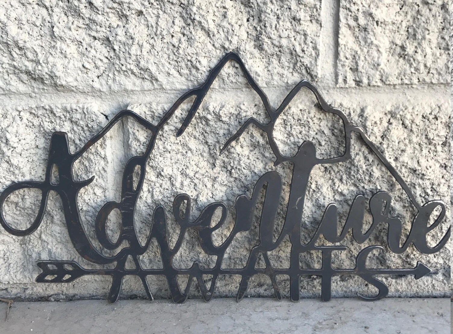 Adventure awaits custom metal sign | Etsy