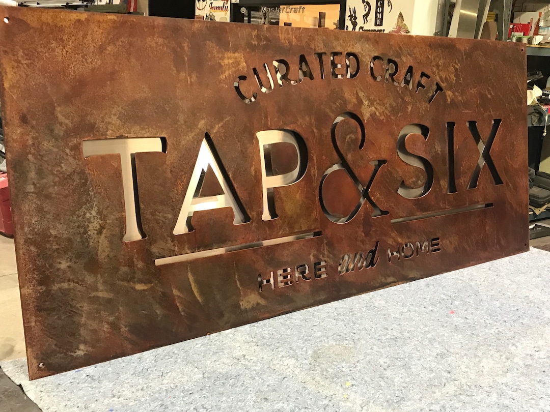 Custom Metal Business Sign | Patina Sign | Commercial Signage - Etsy