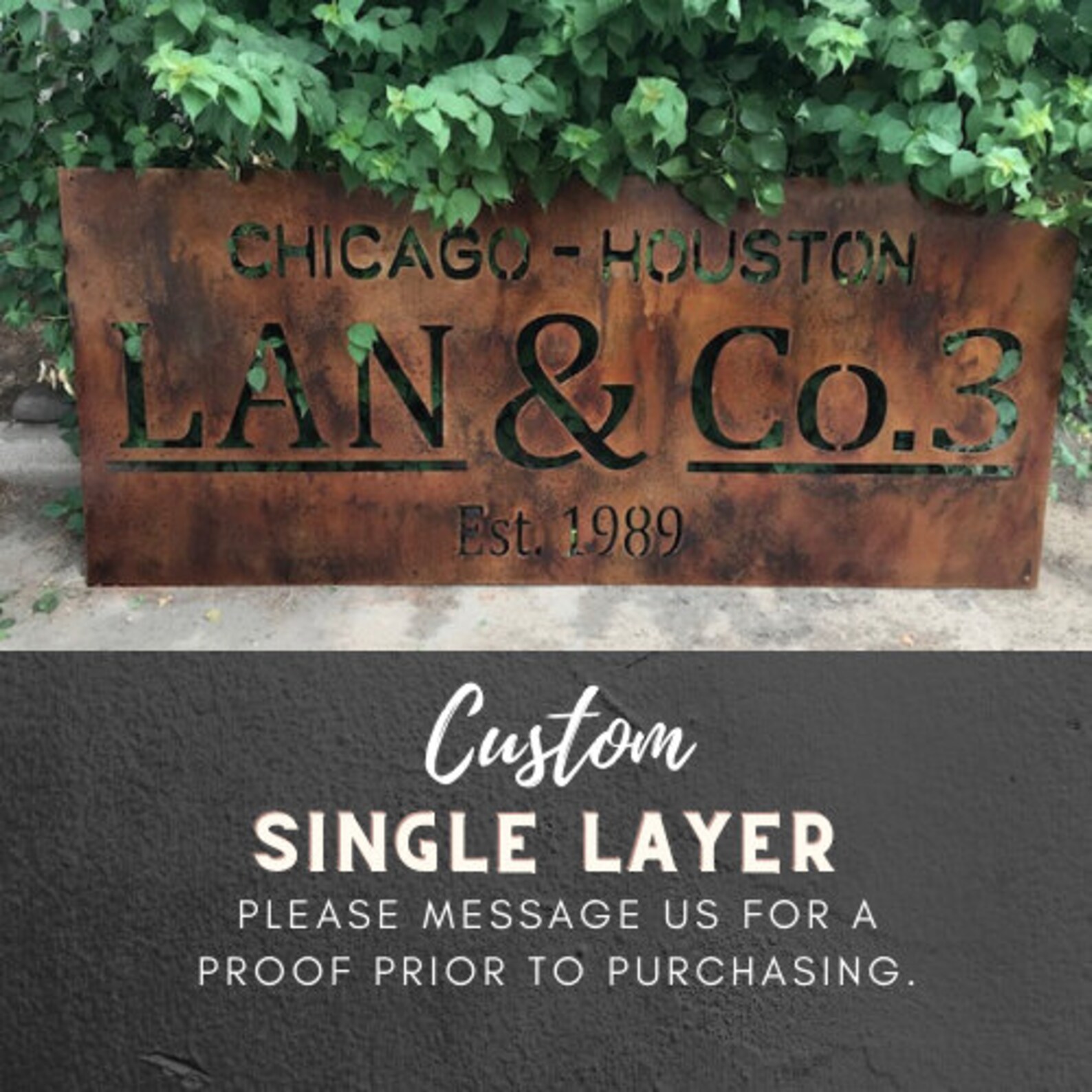 Metal Signs Custom Metal Signs Large Metal Signs Business Signs Rustic ...