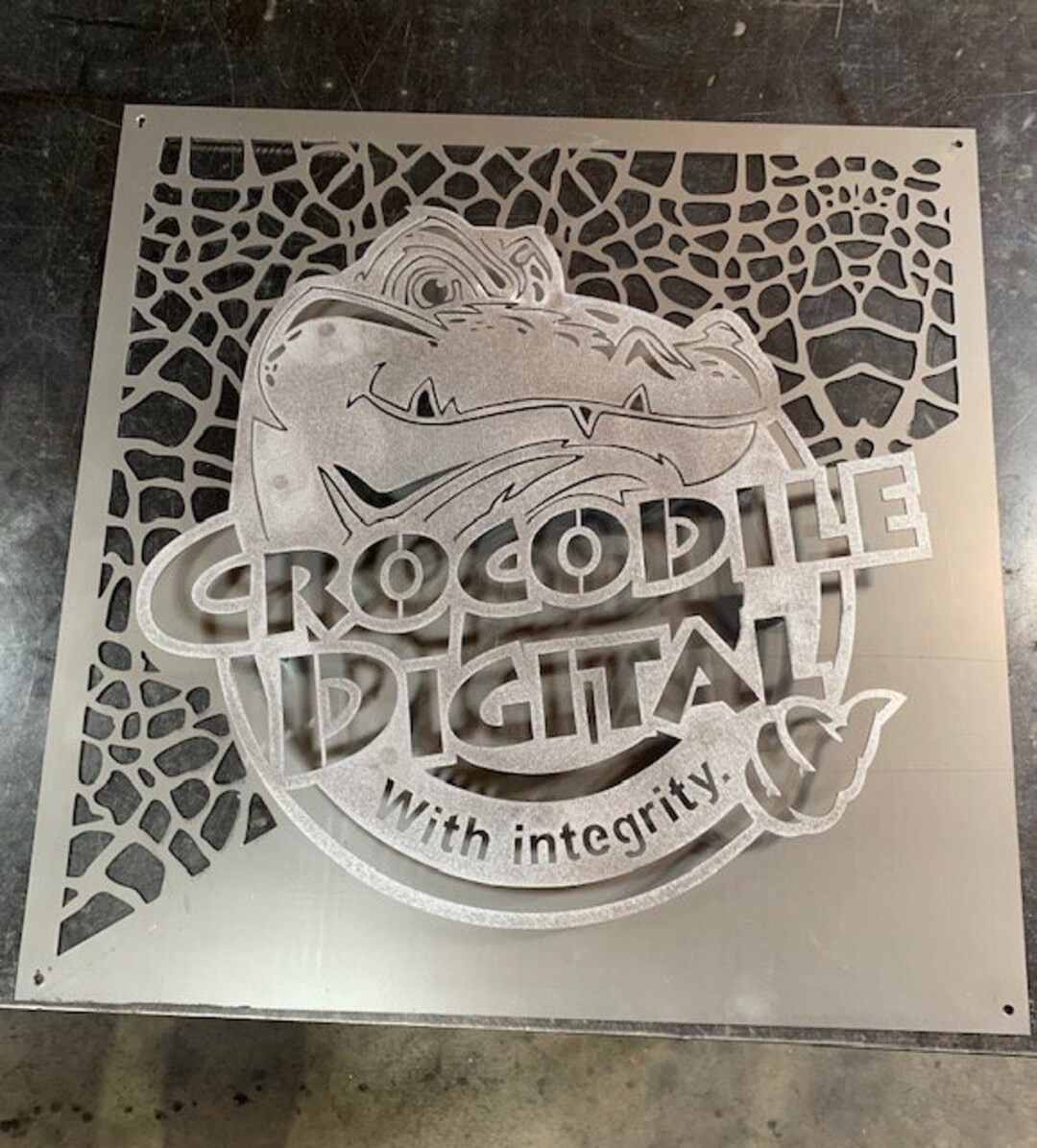 Double Layer Sign With Standoffs Custom Metal Business Sign ...