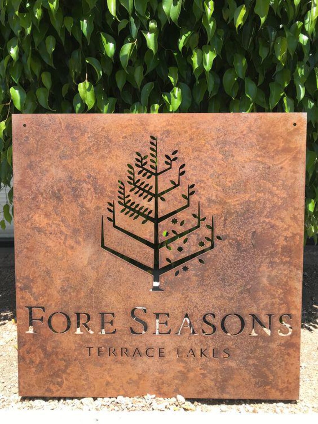 Custom Metal Business Sign | Patina Logo, Outdoor Signage - Etsy