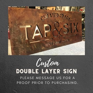 Double Layer Sign With Standoffs | Metal Business Sign | Metal Signs ...