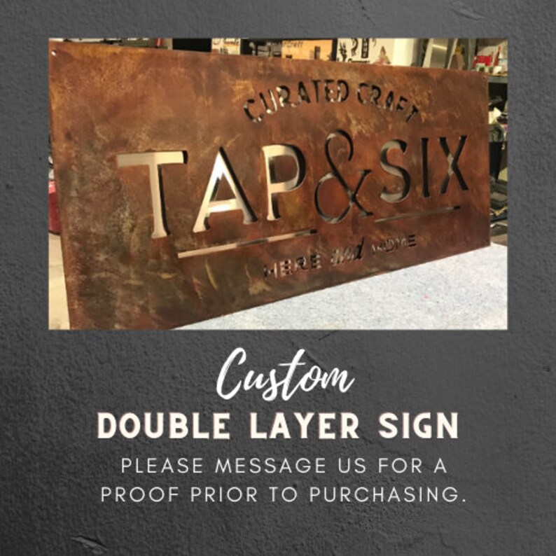 Custom Metal Business Sign Metal Signs Personalized Patina - Etsy