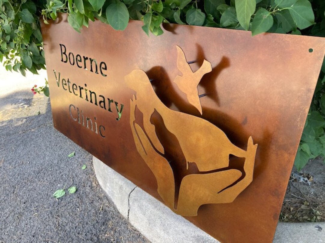 Double Layer With Standoffs | Custom Business Sign | Metal Signs| Rust ...