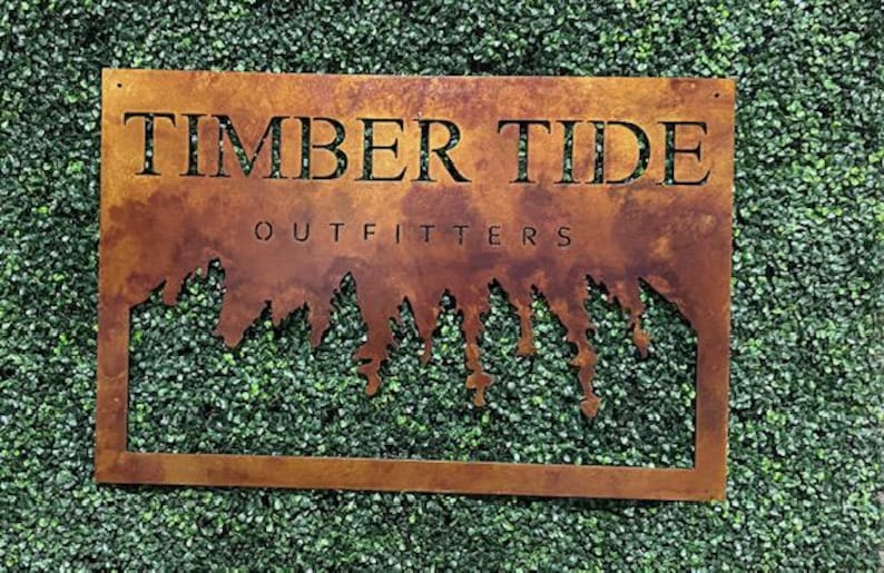 Custom Metal Monument Sign | Rustic Business & Outdoor Decor - Etsy
