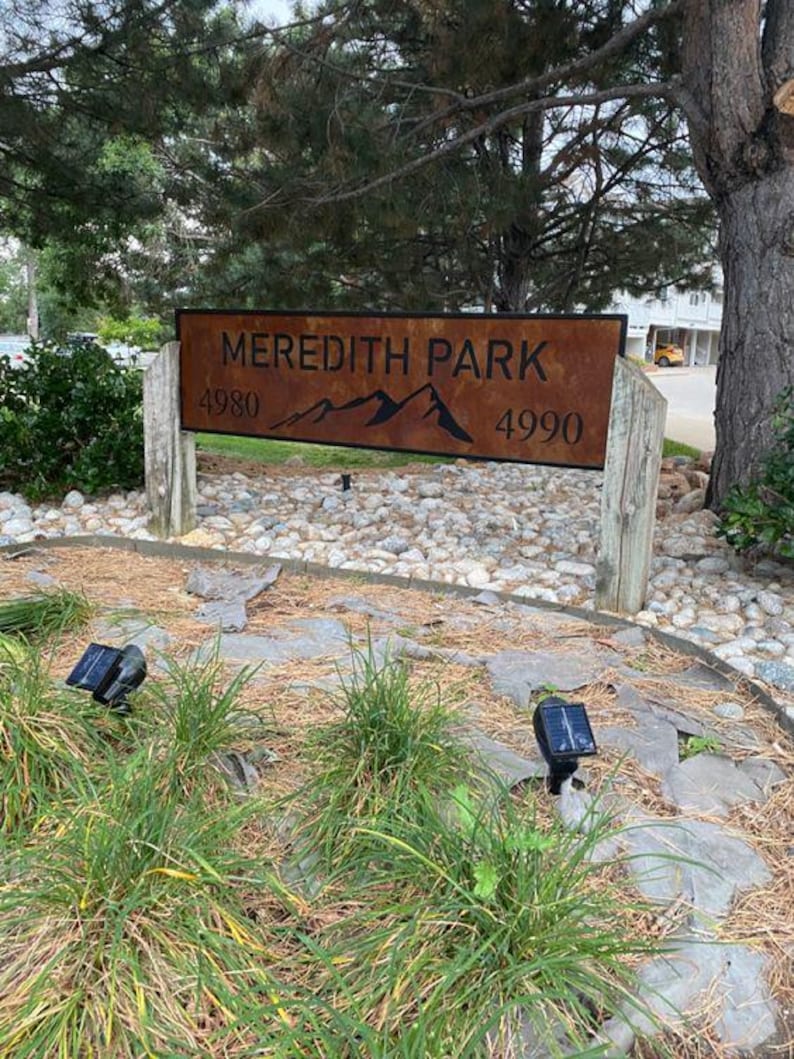 Custom HOA and Neighborhood Monument Signs Powdercoated Steel ...