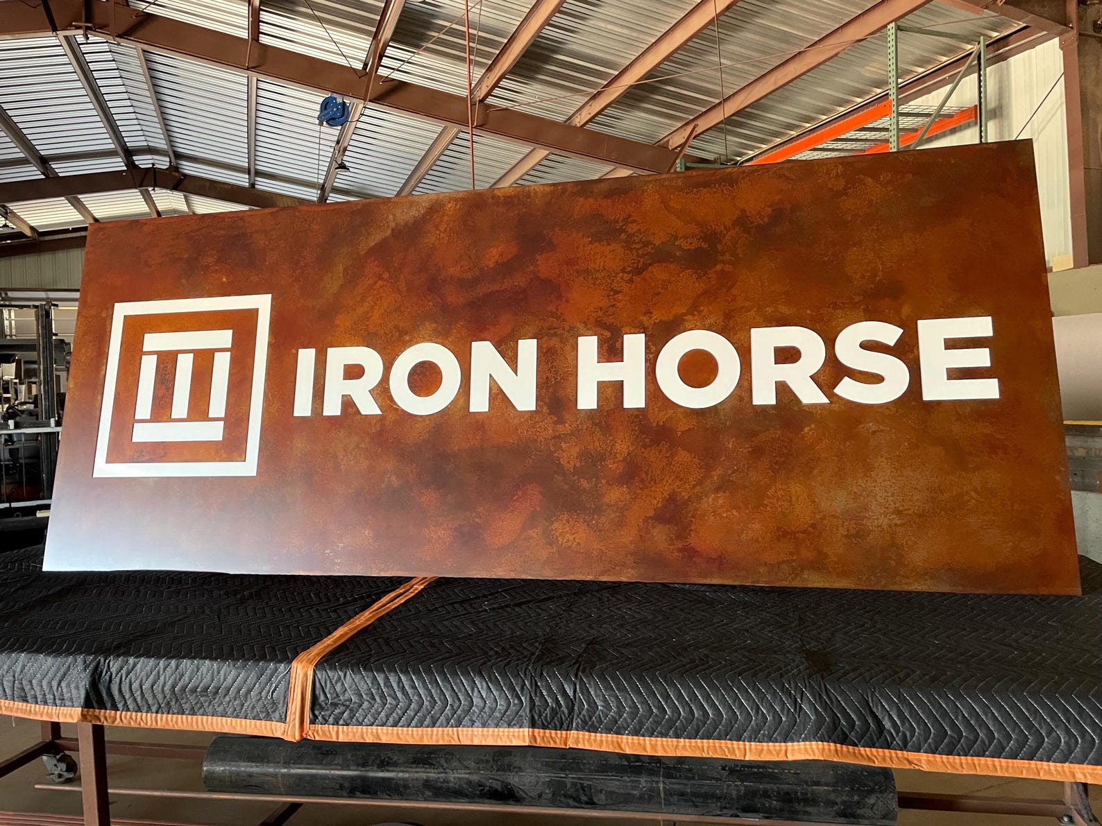 Custom Metal Business Sign | Patina Rust Finish, Double Layer - Etsy