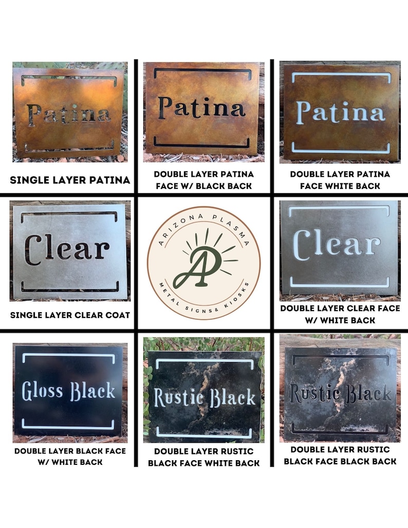 Custom Metal Business Sign | Patina Sign | Commercial Signage - Etsy