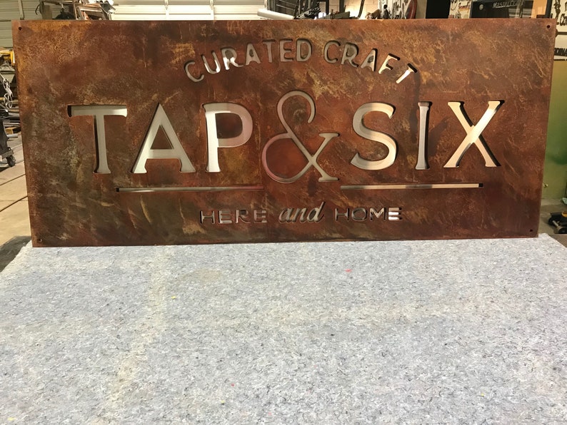 Custom Metal Business Sign Metal Signs Personalized Patina - Etsy