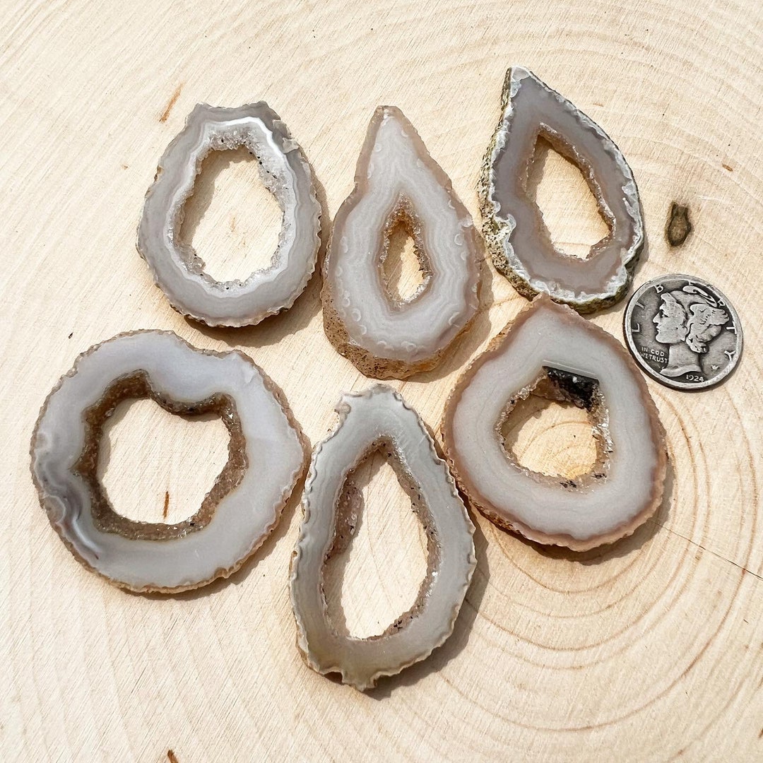 Oco Geode Slices - 6 Pieces - Crystal Geodes - Etsy
