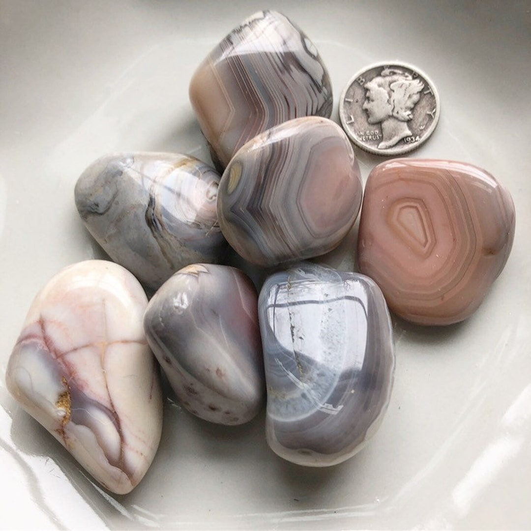 Banded Agate Tumbled Stone ONE Stone - Etsy