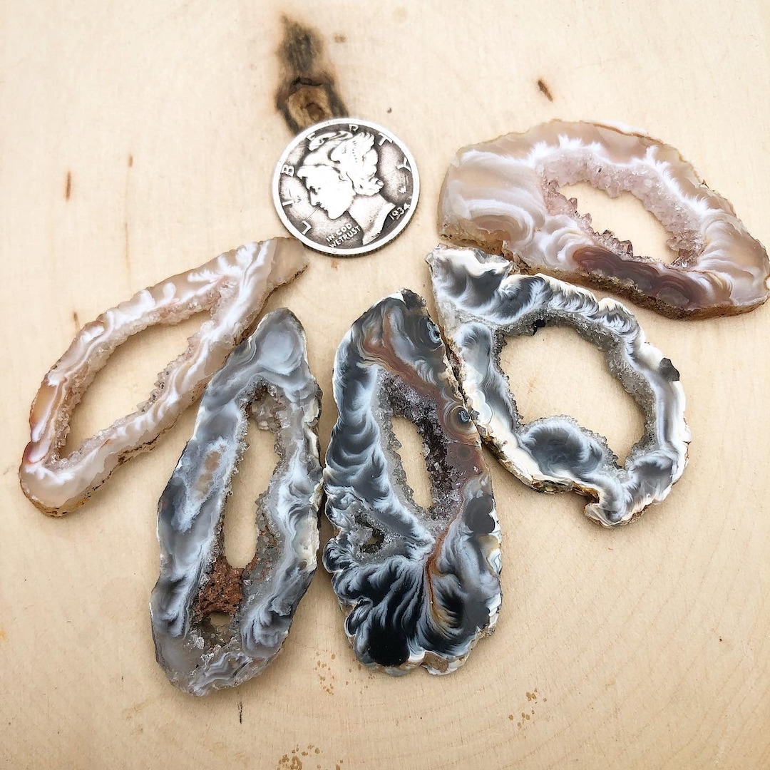 Oco Geode Slices - 5 Pieces - Crystal Geodes - Etsy