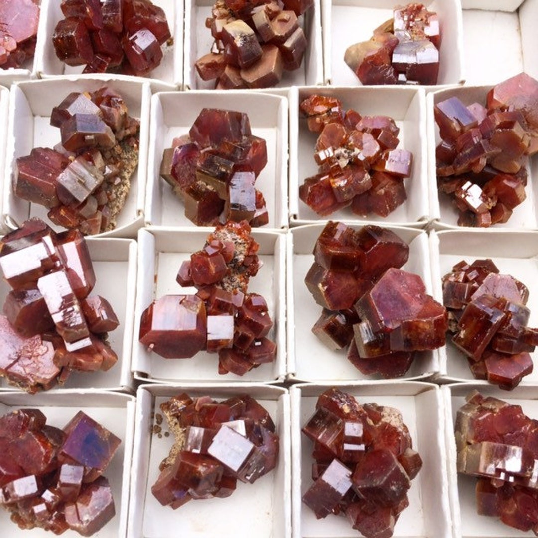 Vanadinite Crystal Specimen - Thumbnail Mineral - Natural Gem Crystal ...