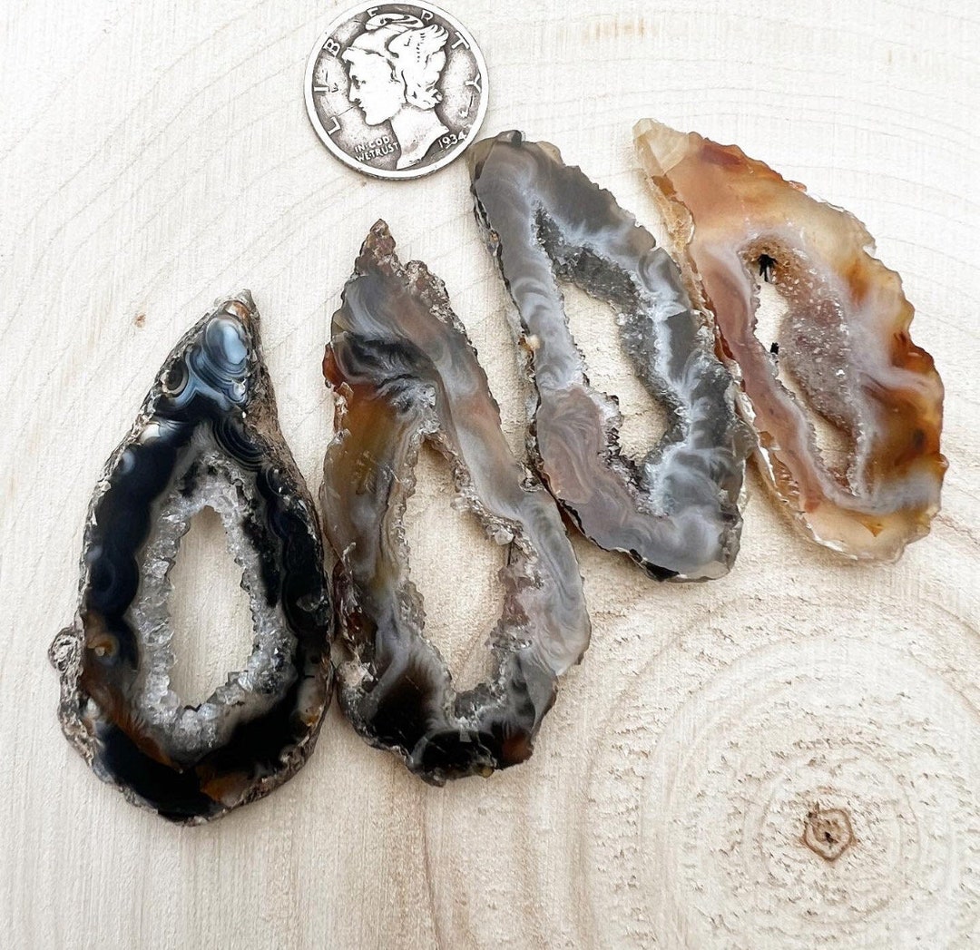 Oco Geode Slices - 4 Pieces - Crystal Geodes - Etsy
